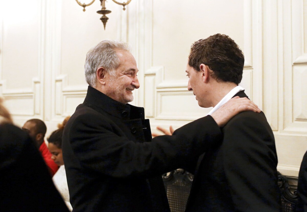 Photo : Exclusif - Gad Elmaleh et Jacques Attali après le spectacle de ...