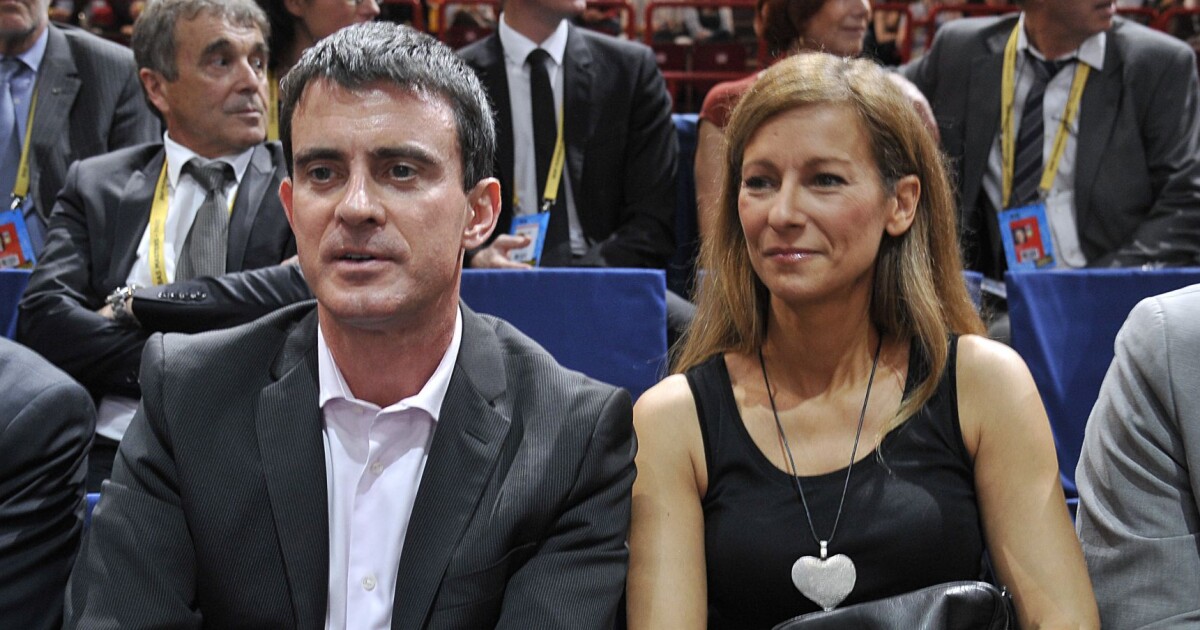 Manuel Valls et Anne Gravoin : Supporters in love devant un grand Novak ...