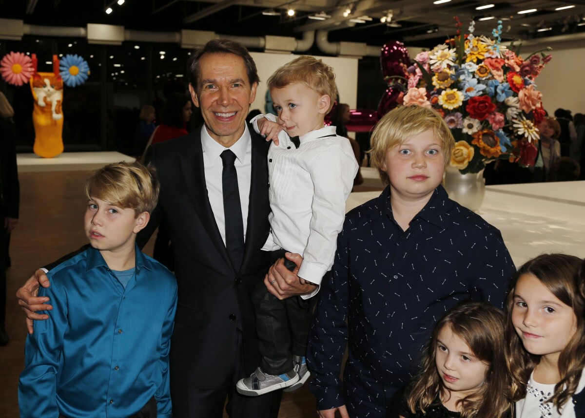 Photo : Jeff Koons et ses enfants - Inauguration de l'exposition Jeff ...