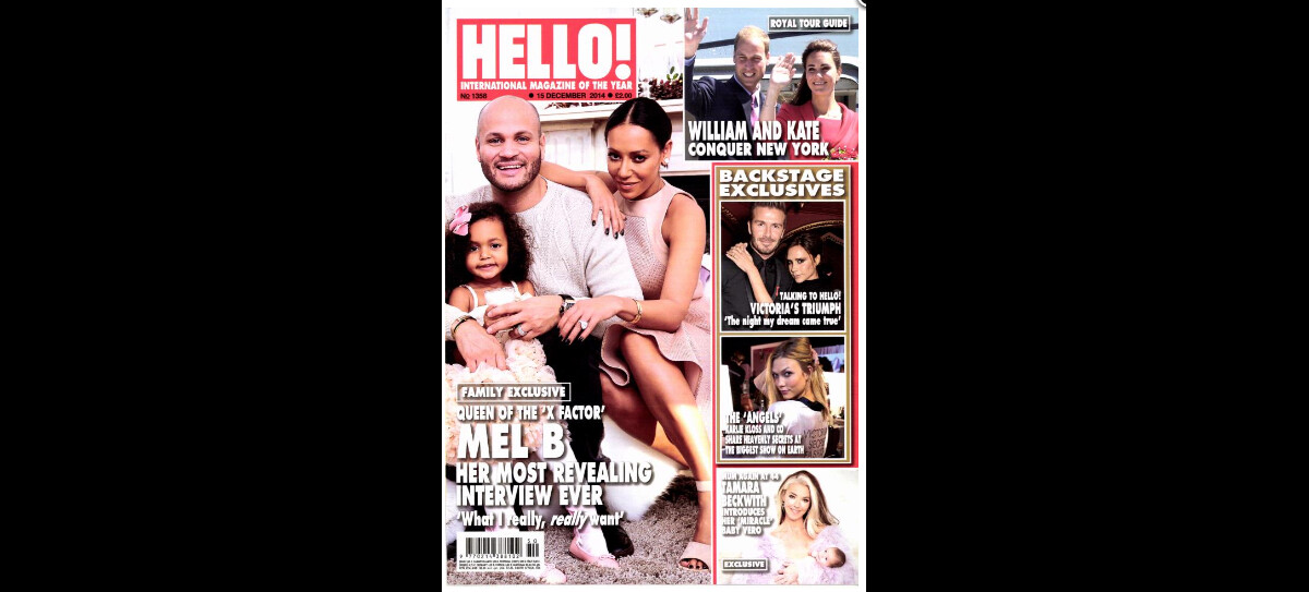 Photo : Mel B et son mari en couverture du magazine Hello! en kiosque ...