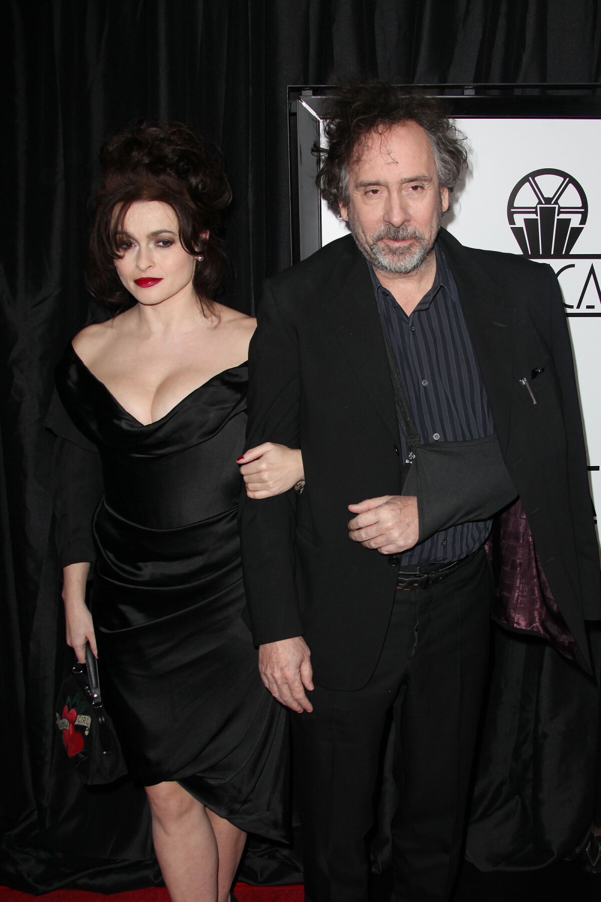 Photo : Tim Burton et Helena Bonham-Carter à Los Angeles le 12 janvier ...