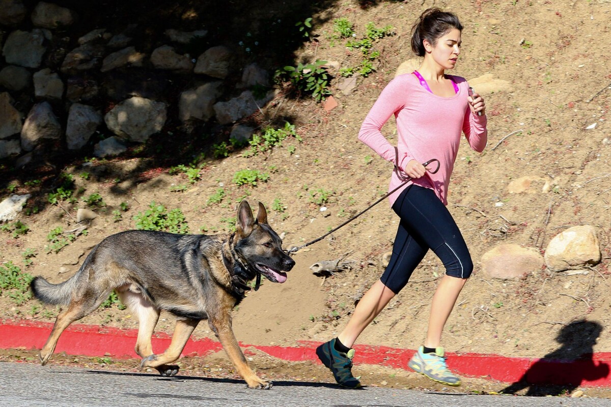 Photo : Nikki Reed est allée faire son jogging avec son chien le jour ...