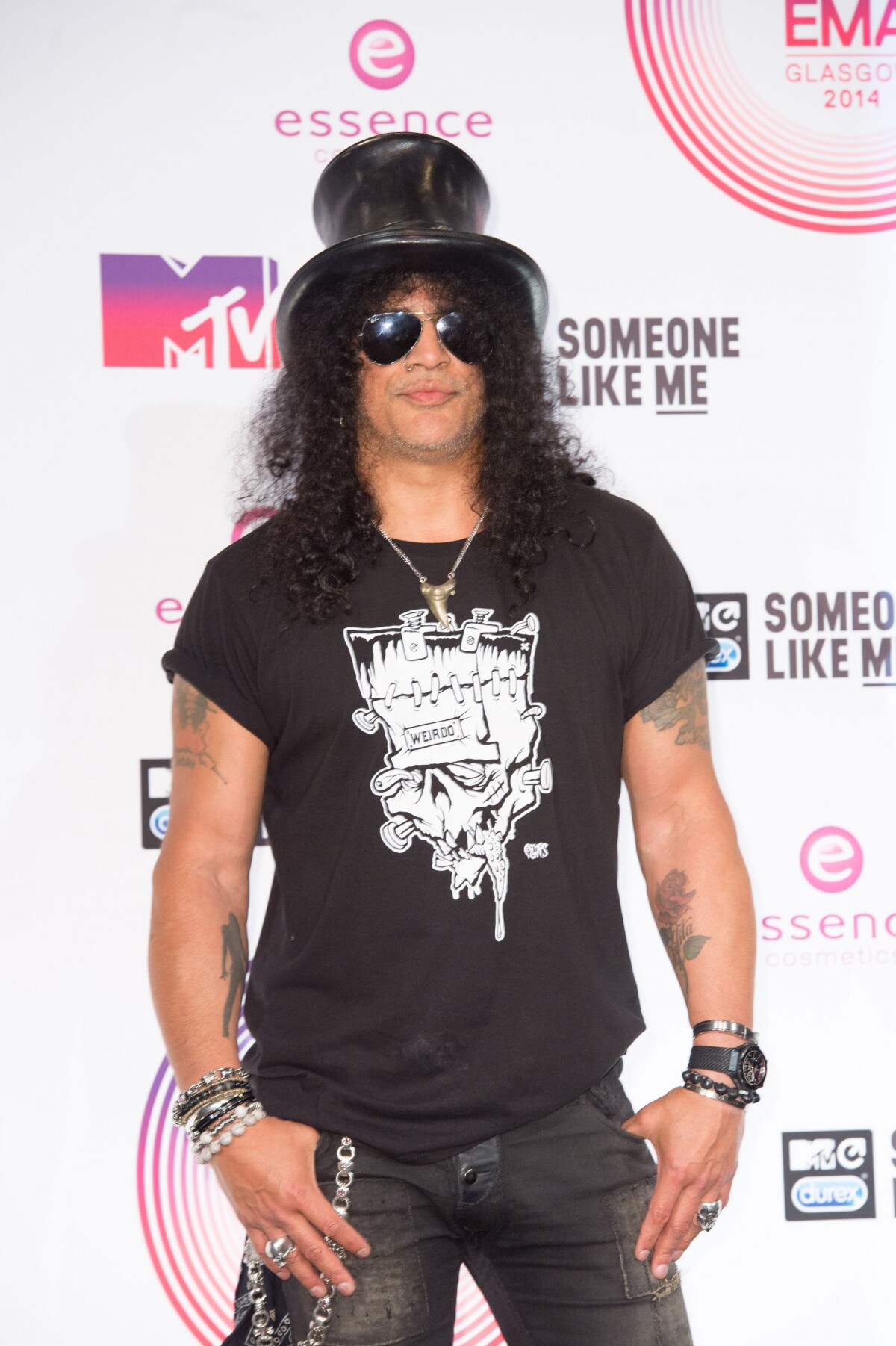 Photo : Slash pose au Photocall des MTV Europe Music Awards 2014 à "The ...