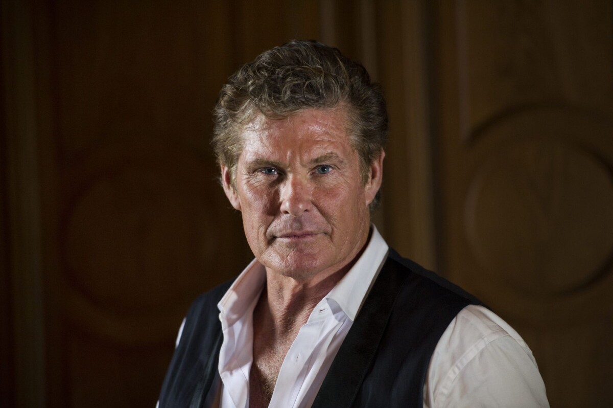 Photo : David Hasselhoff pose à Stockholm, le 26 août 2014. - Purepeople
