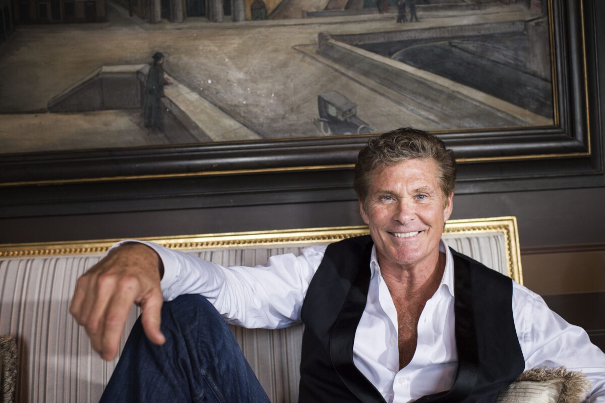 Photo : David Hasselhoff pose à Stockholm, le 26 août 2014. - Purepeople