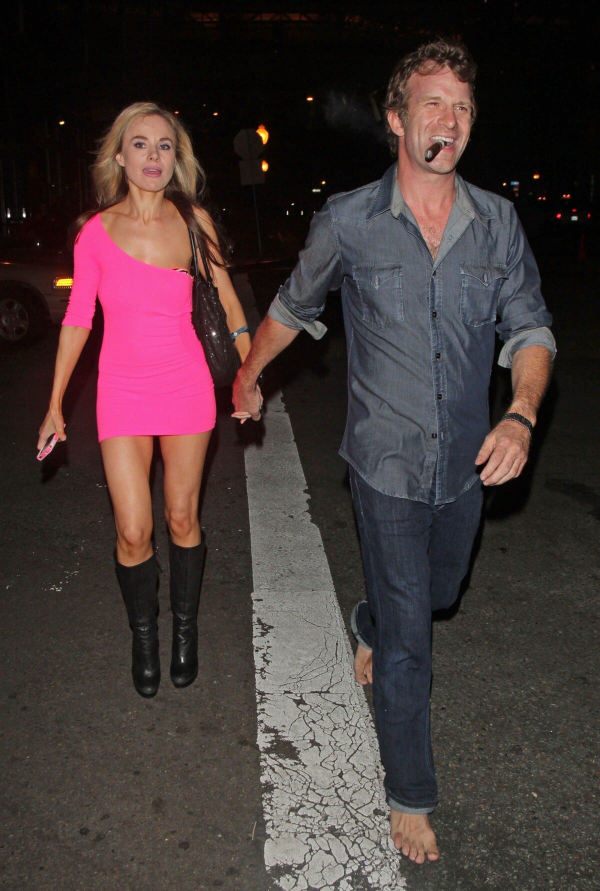 Photo : Paula Labaredas avec Thomas Jane en juillet 2012 à San Diego ...