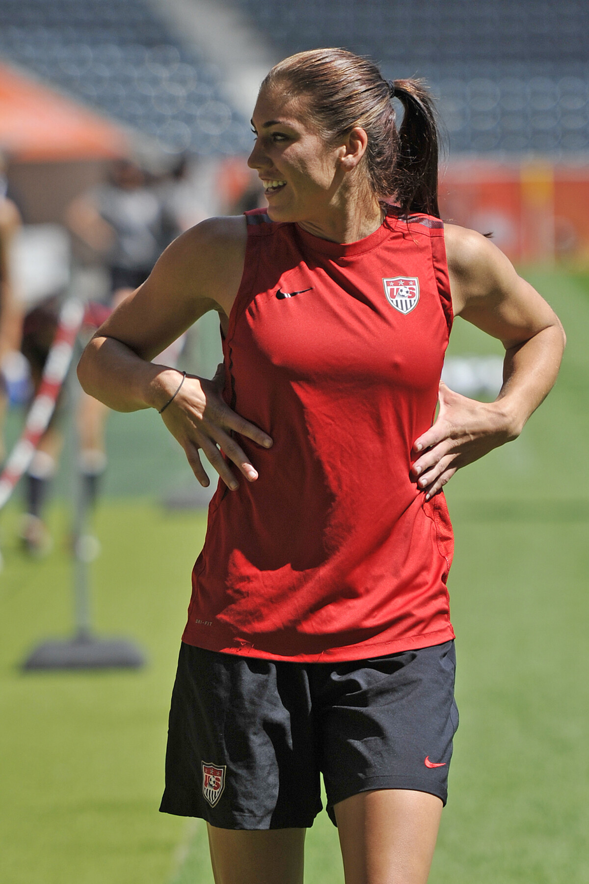 Photo : Hope Solo à l'entraînement de la sélection américaine au ...