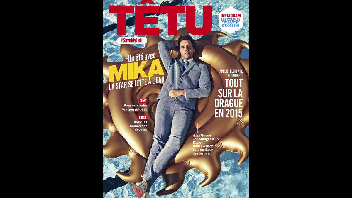 Photo : Têtu, juillet 2015. - Purepeople