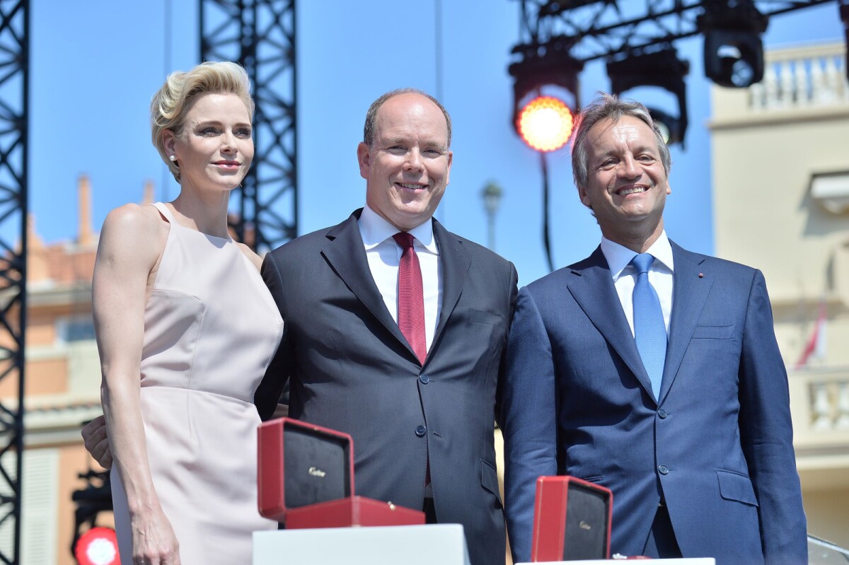 Photo : La princesse Charlene et le prince Albert II de Monaco ont reçu ...