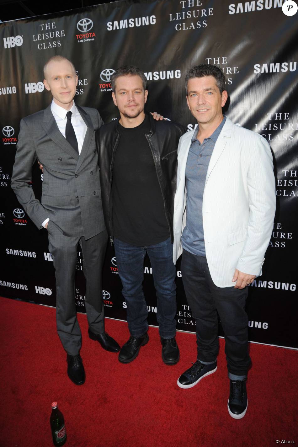 Jason Mann, Matt Damon, Marc Joubert lors de la soirée pour la saison 4 ...