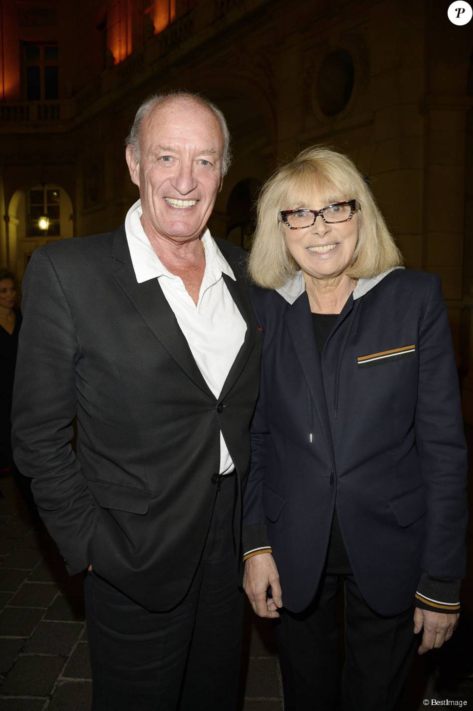 Mireille Darc et son mari Pascal Desprez - Générale de la pièce de ...