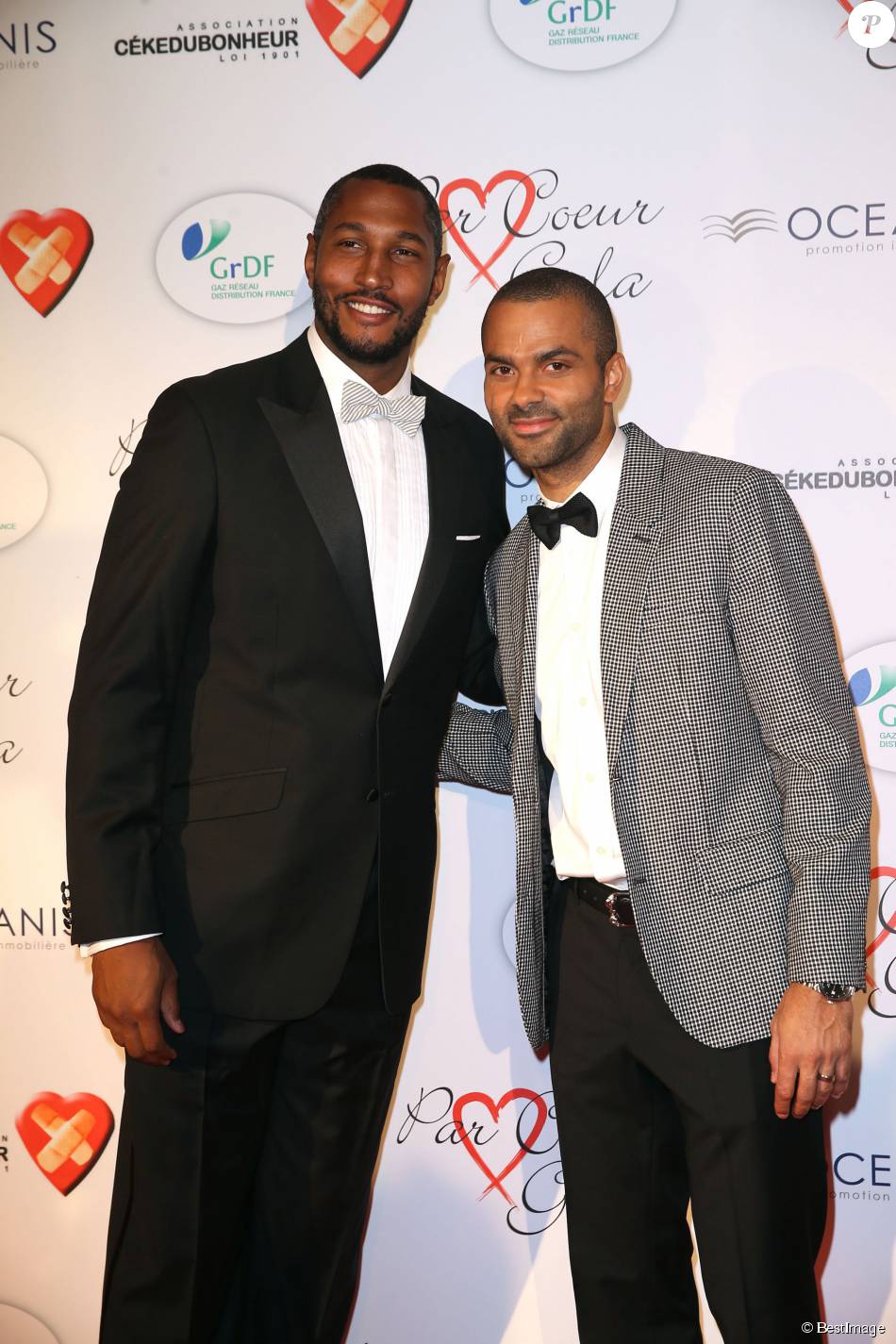 Boris Diaw et Tony Parker lors du Par Coeur Gala pour les 10 ans de l ...