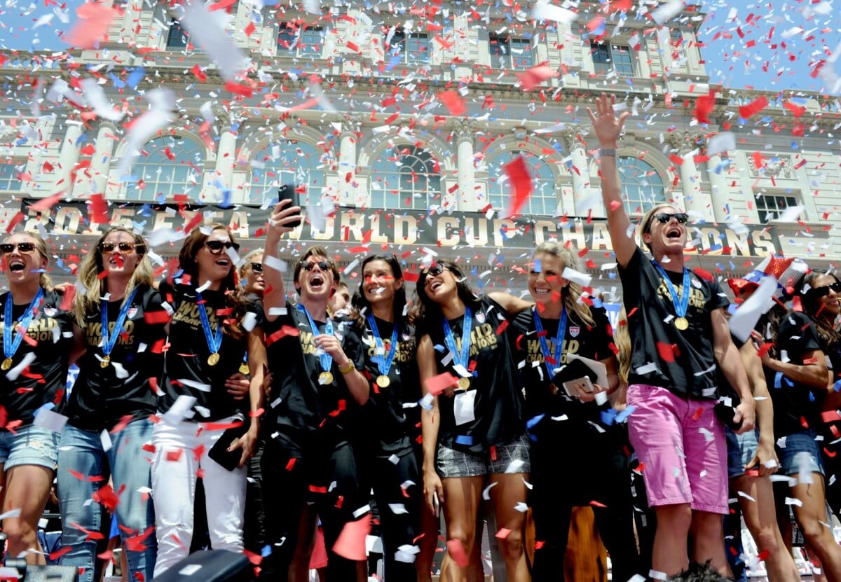 Photo : Carli Lloyd, Hope Solo, Abby Wambach, Sydney Leroux, Christie ...