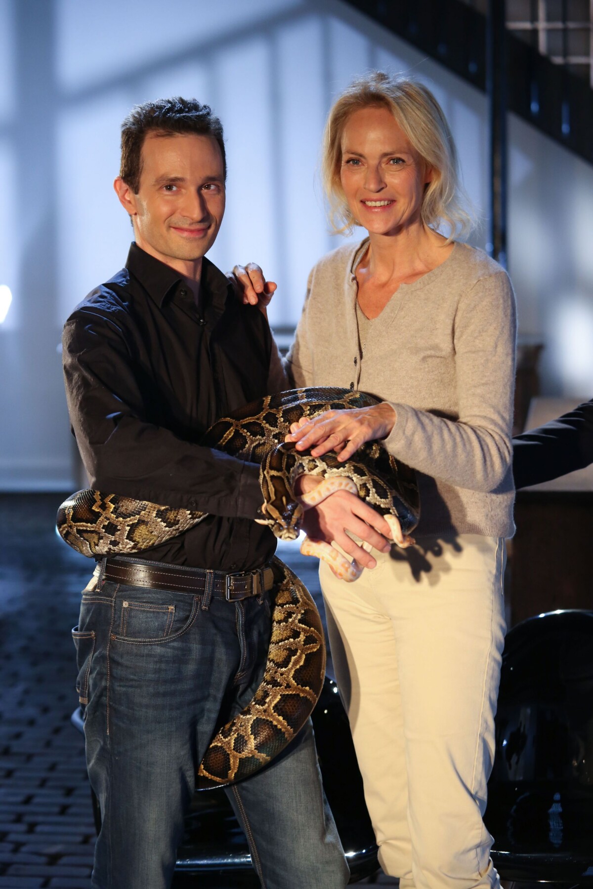 Photo : Exclusif - Karim Daoues (directeur de La Ferme Tropicale) et Alexandra Vandernoot ...