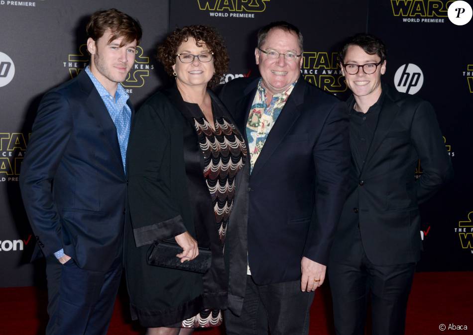 John Lasseter en famille - Avant-première du film Star Wars : Le Réveil ...