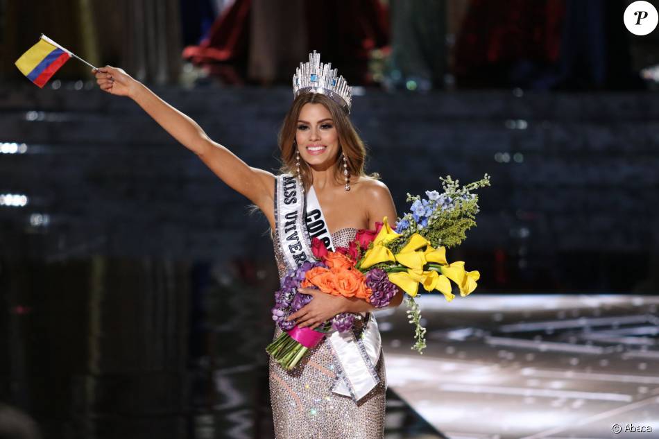 Miss Colombie, Ariadna Gutierrez-Arevalo le soir de l'élection de Miss ...