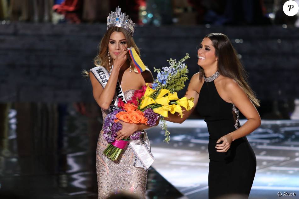 Miss Colombie, Ariadna Gutierrez-Arevalo et Paulina Vega le soir de l ...