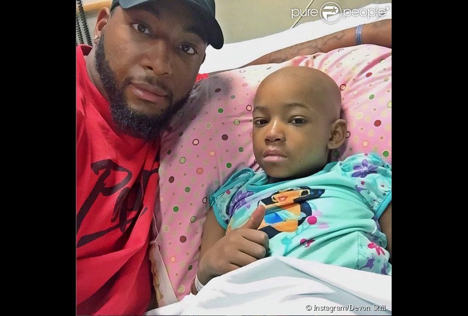 Devon Still et sa petite fille Leah - photo publiée sur le compte ...