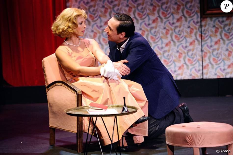 Lorie Pester et Benjamin Egner lors du filage de la piece 'Pygmalion ...