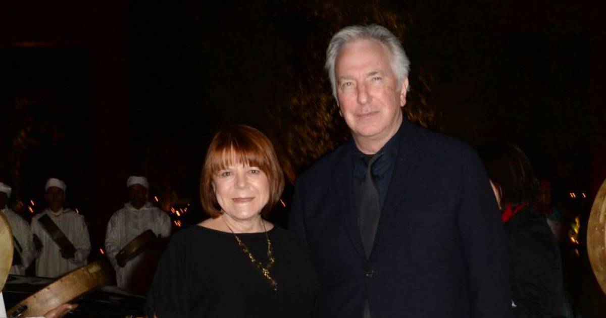 Alan Rickman et sa compagne Rima Horton au dîner Dior lors du 14ème ...