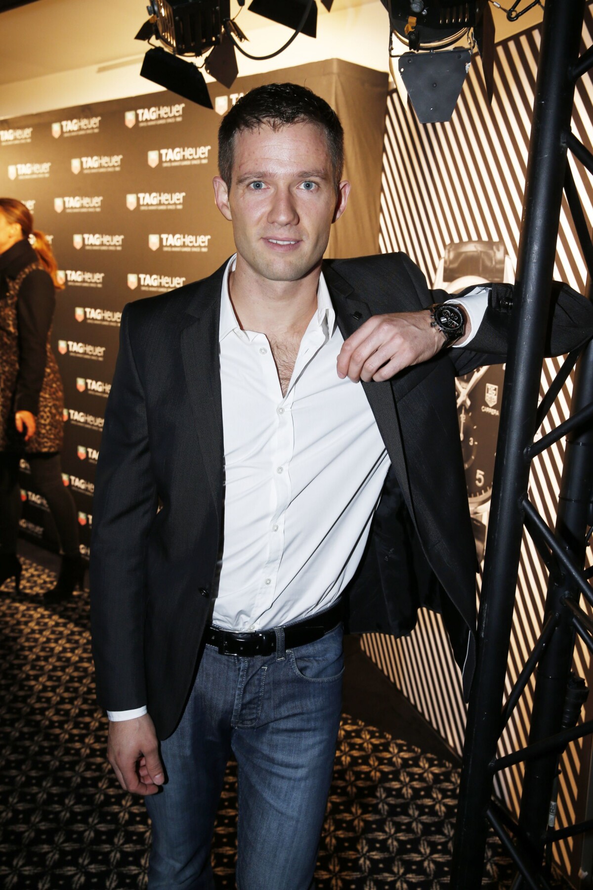 Photo : Sébastien Ogier lors de la soirée TAG Heuer qui célèbre le 50e ...