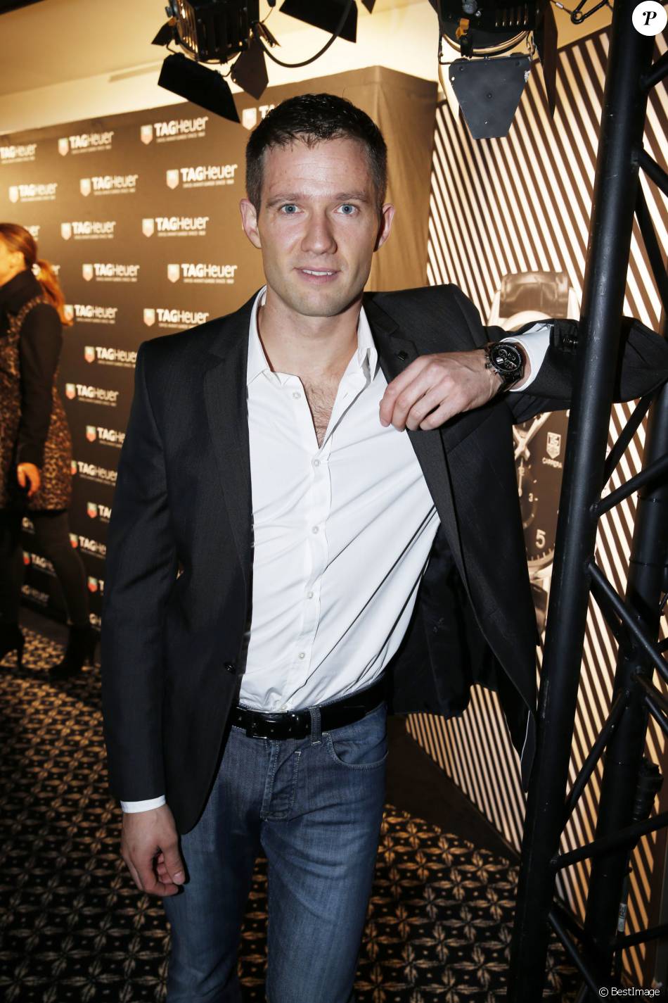 Sébastien Ogier lors de la soirée TAG Heuer qui célèbre le 50e ...