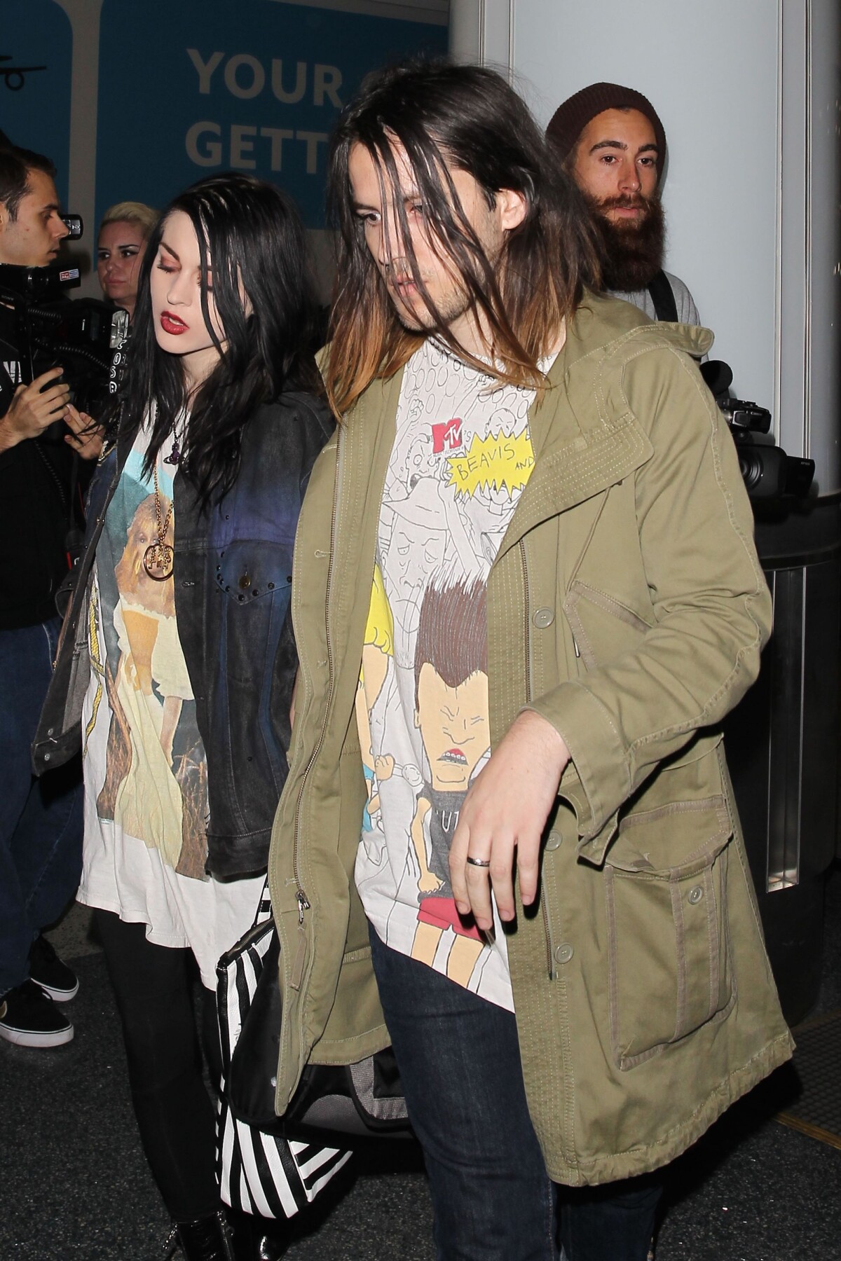 Photo : Frances Bean Cobain et son fiancé Isaiah Silva arrivent à l ...