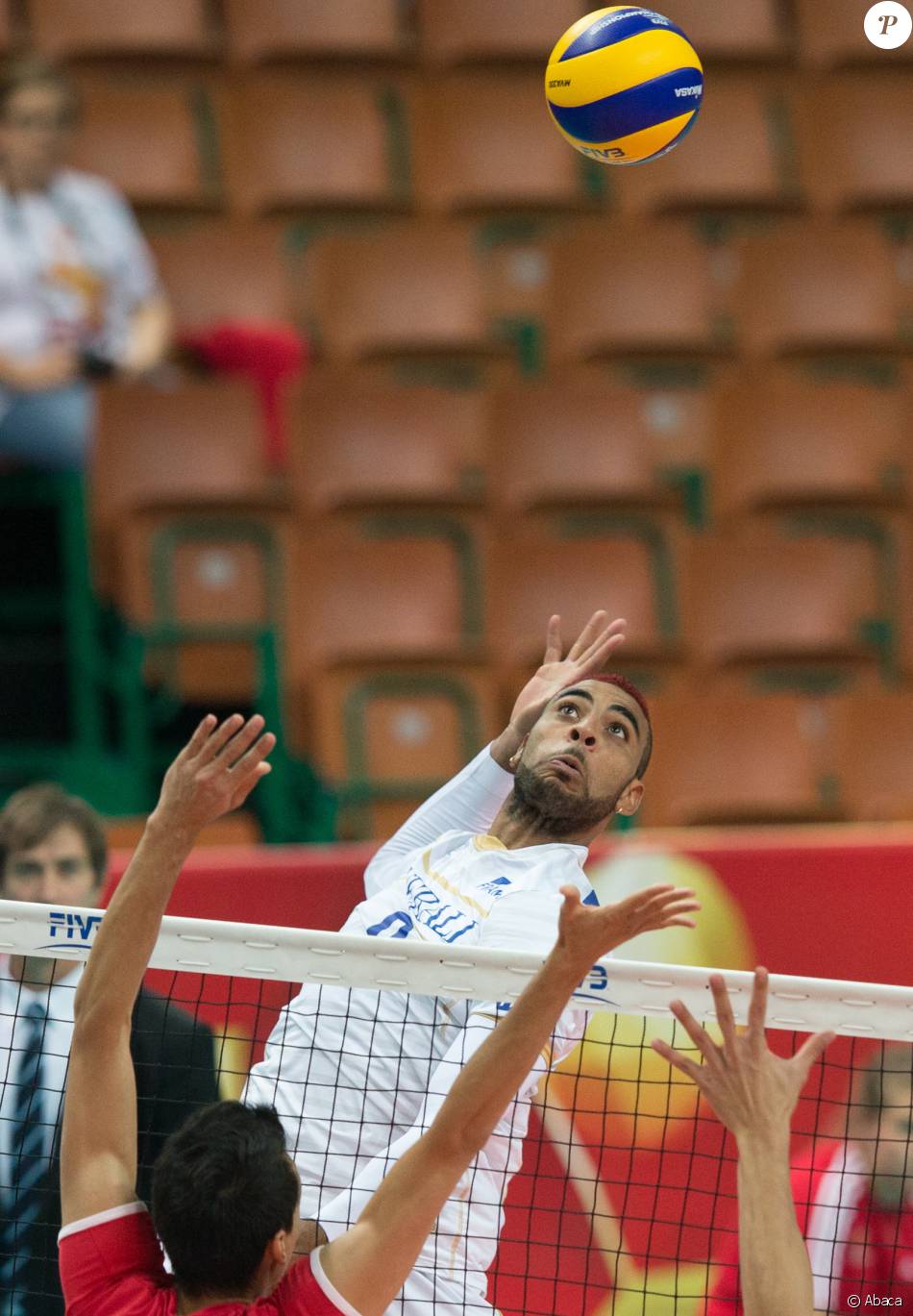 Earvin Ngapeth à Katowice, le 18 septembre 2014. - Purepeople