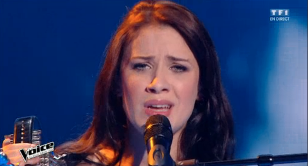 Photo : Léna Woods, dans The Voice 5, sur TF1, le samedi 30 avril 2016 ...