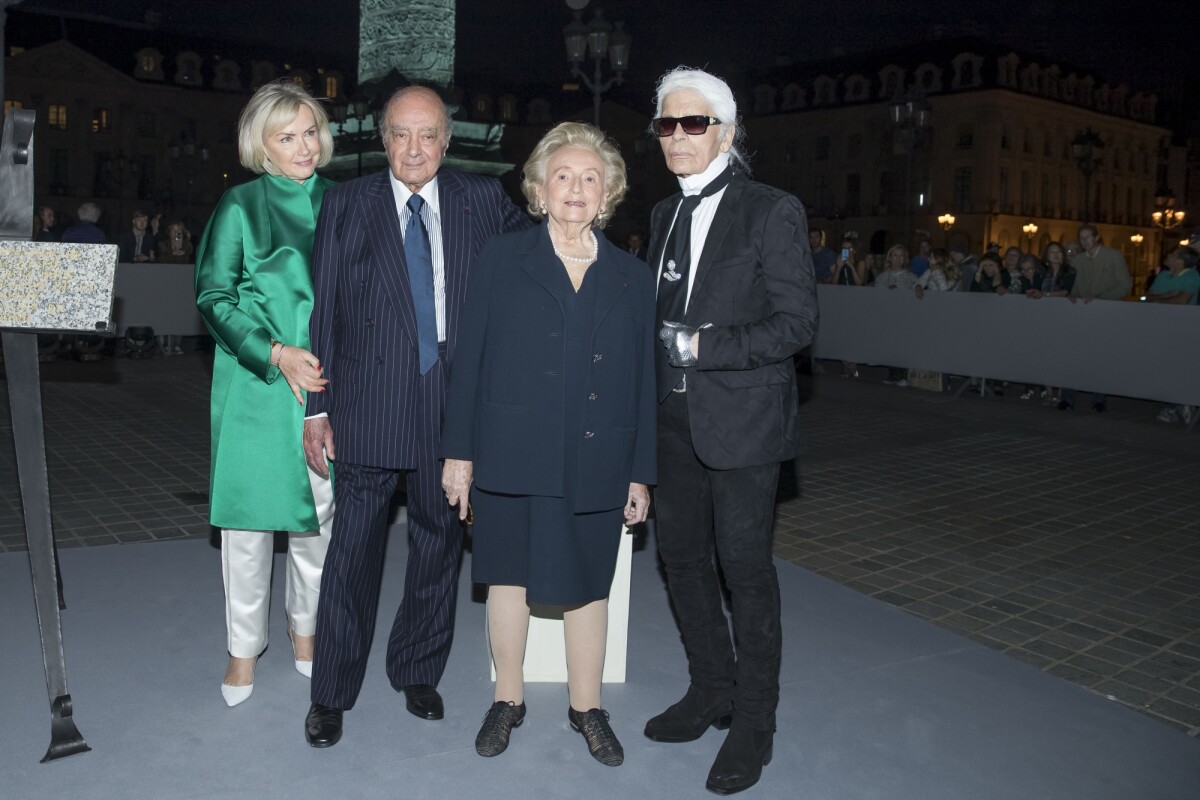 Photo : Mohamed Al-Fayed et sa femme Heini Wathén, Bernadette Chirac et ...