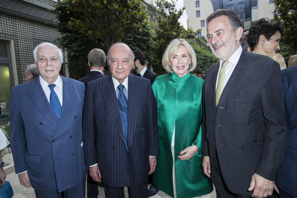 Photo : Frank Klein, PDG du Ritz, Mohamed Al-Fayed et sa femme Heini ...