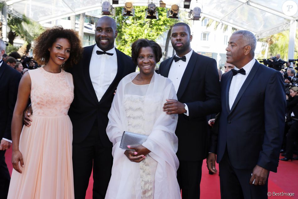 Teddy Riner, sa compagne Luthna, son père Moïse, sa mère Marie-Pierre ...