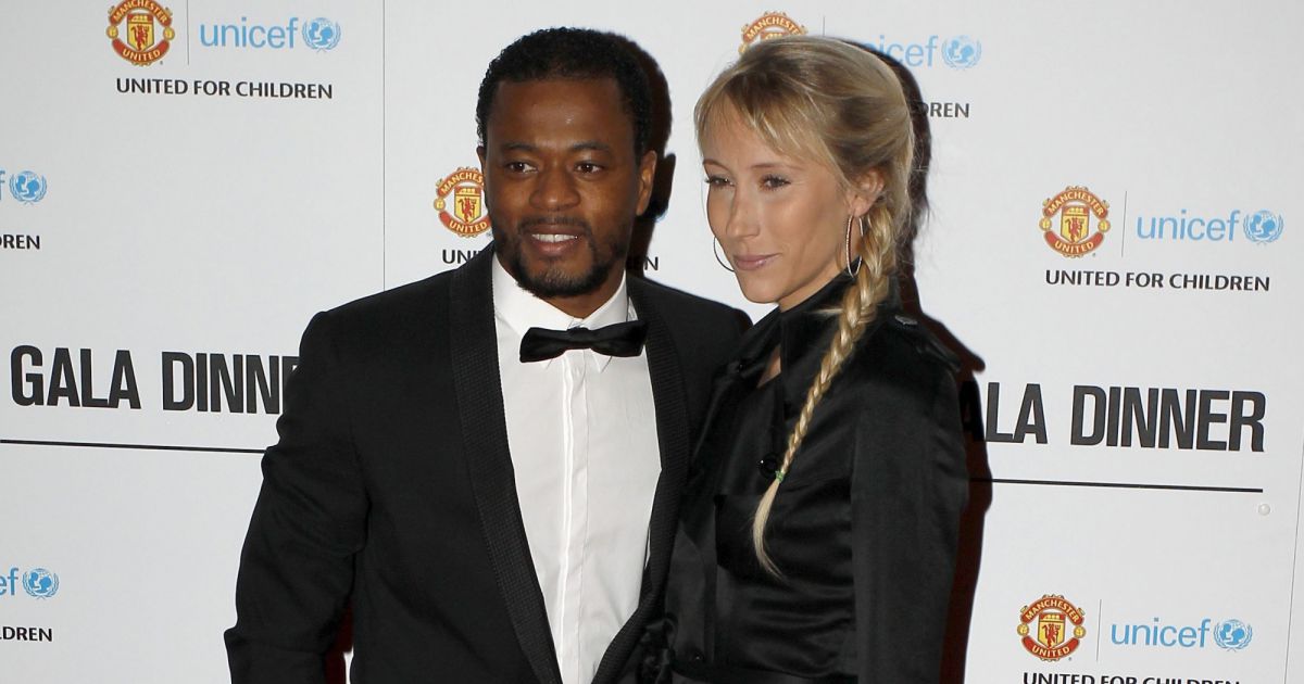 Patrice Evra et sa femme Sandra lors du diner de gala de charite pour l ...