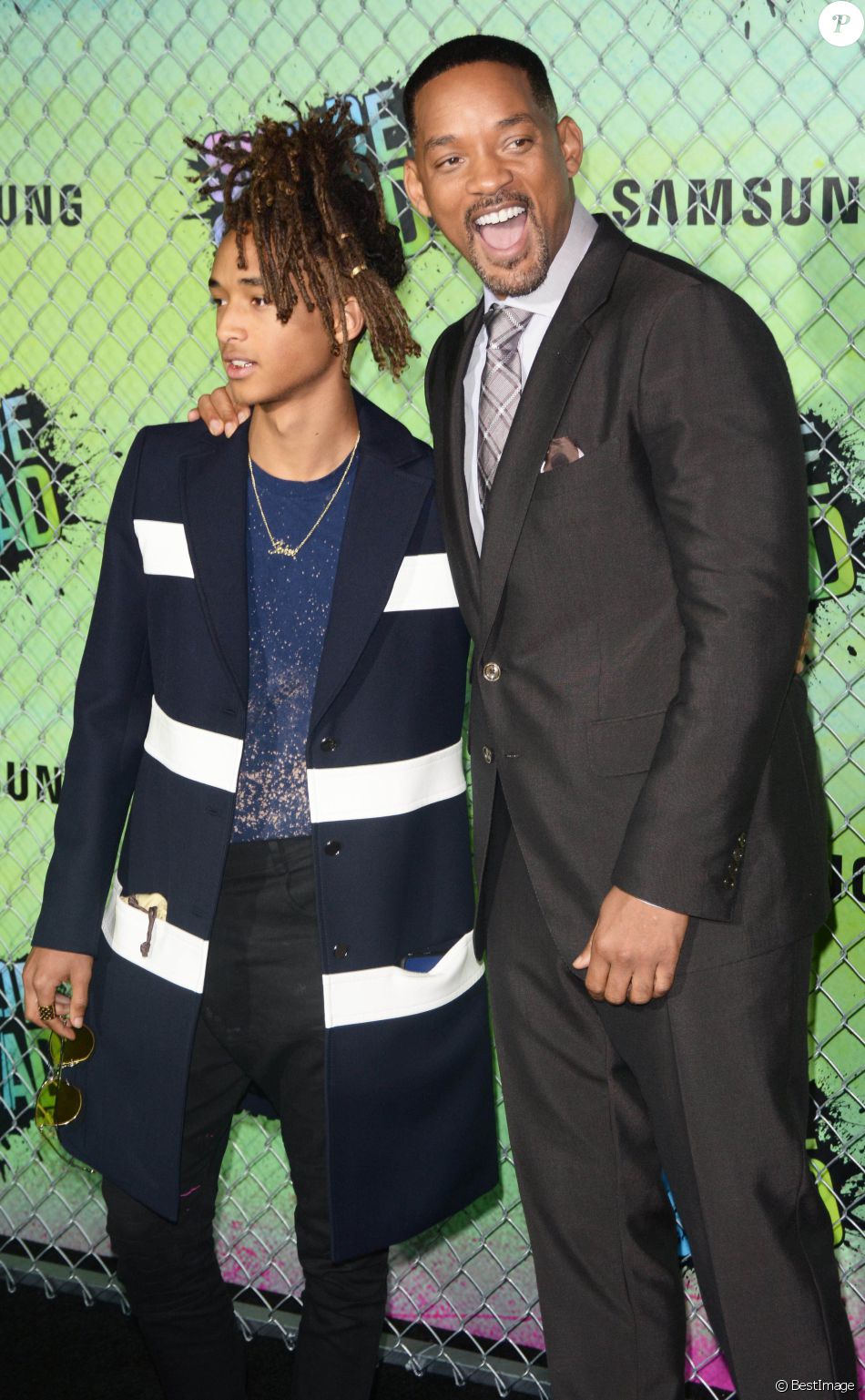 Jaden Smith et son père Will Smith - Première du film Suicide Squad à ...