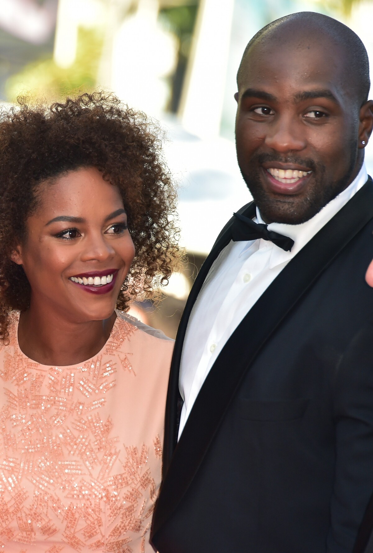 Photo : Teddy Riner et sa compagne Luthna - Montée des marches du film ...