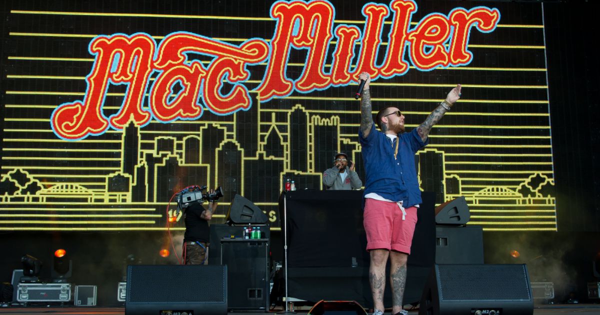 Mac Miller en concert lors du Festival Rock in Rio à Lisbonne le 1er ...