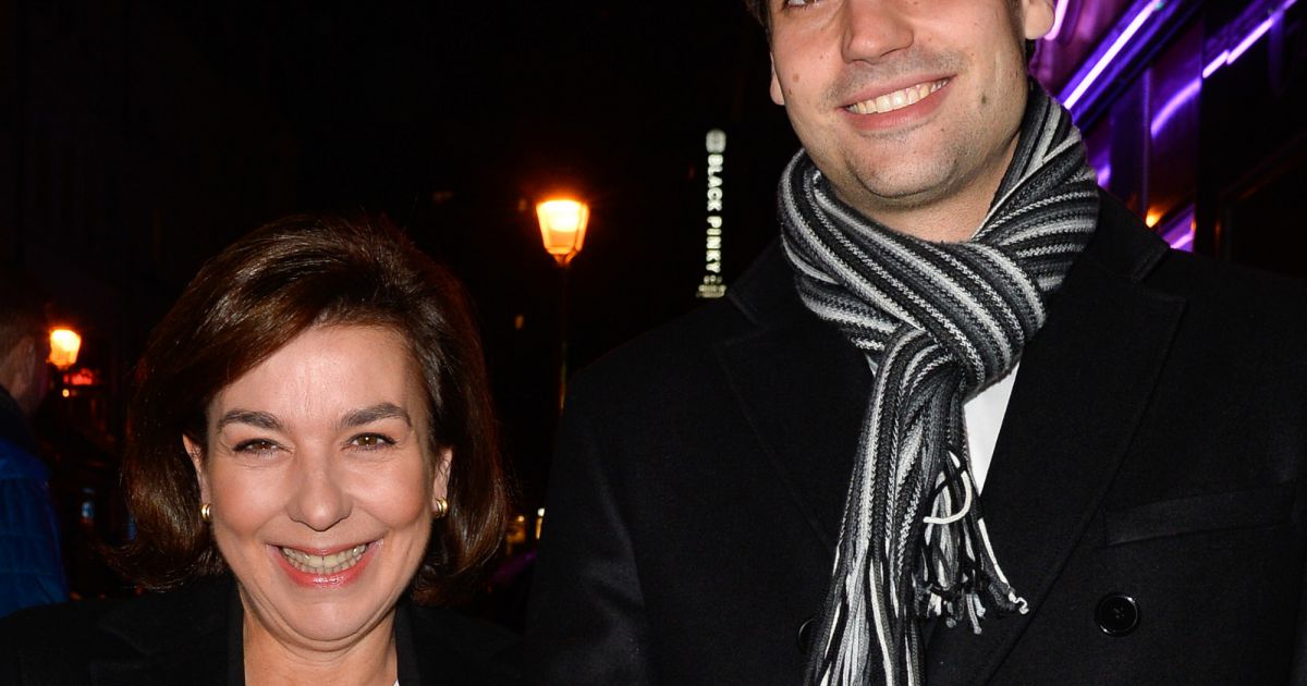 Carole Amiel avec son fils Valentin Livi (fils d'Yves Montand) à l ...