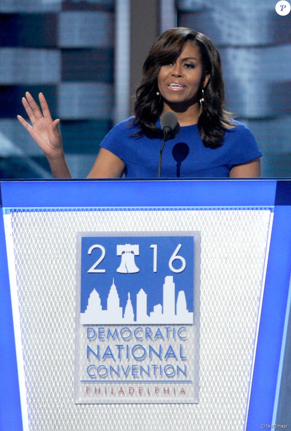 Michelle Obama lors du premier jour de la Convention Nationale ...