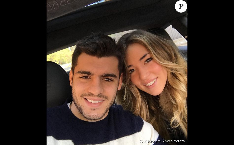 Alvaro Morata pose avec sa compagne Alice Campello. Photo postée sur ...