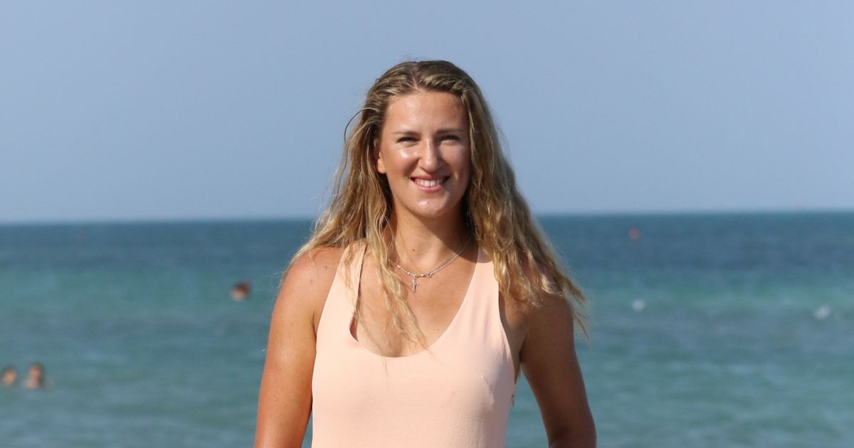 Victoria Azarenka of Belarus poses for a photograph on Crandon Park ...