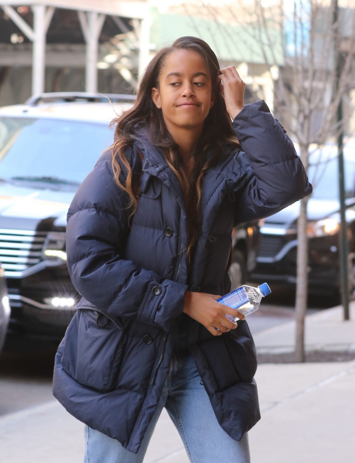 Photo : Malia Obama arrive à la Weinstein Company à New York City, le ...