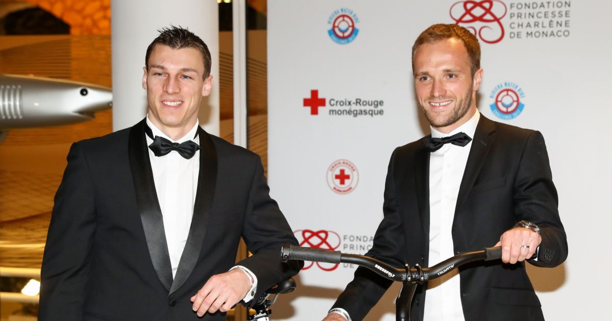 Le gymnaste Kevin Crovetto et le footballeur Valère Germain au dîner de ...
