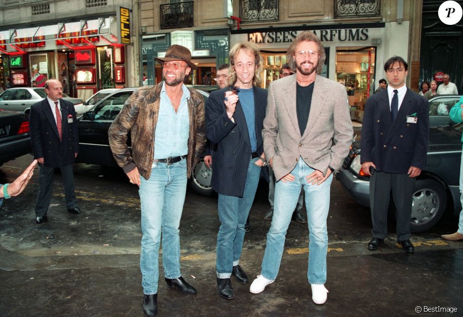 Les Bee Gees à Paris le 14 septembre 1993. - Purepeople