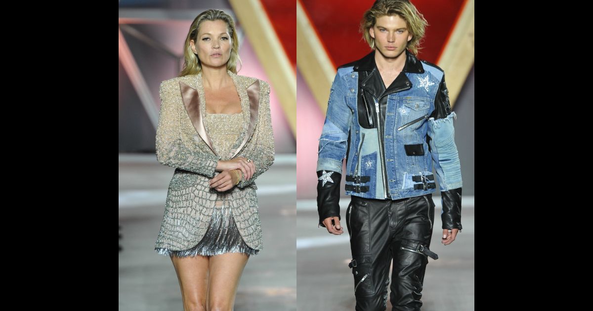 Kate Moss et Jordan Kale Barrett défilent pour la fondation Fashion For ...