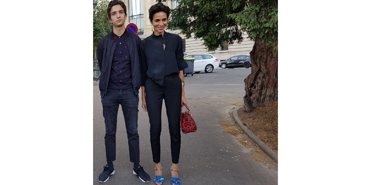 Photo : Farida Khelfa et son fils Ismael Seydoux à Paris. Le 20 juillet ...
