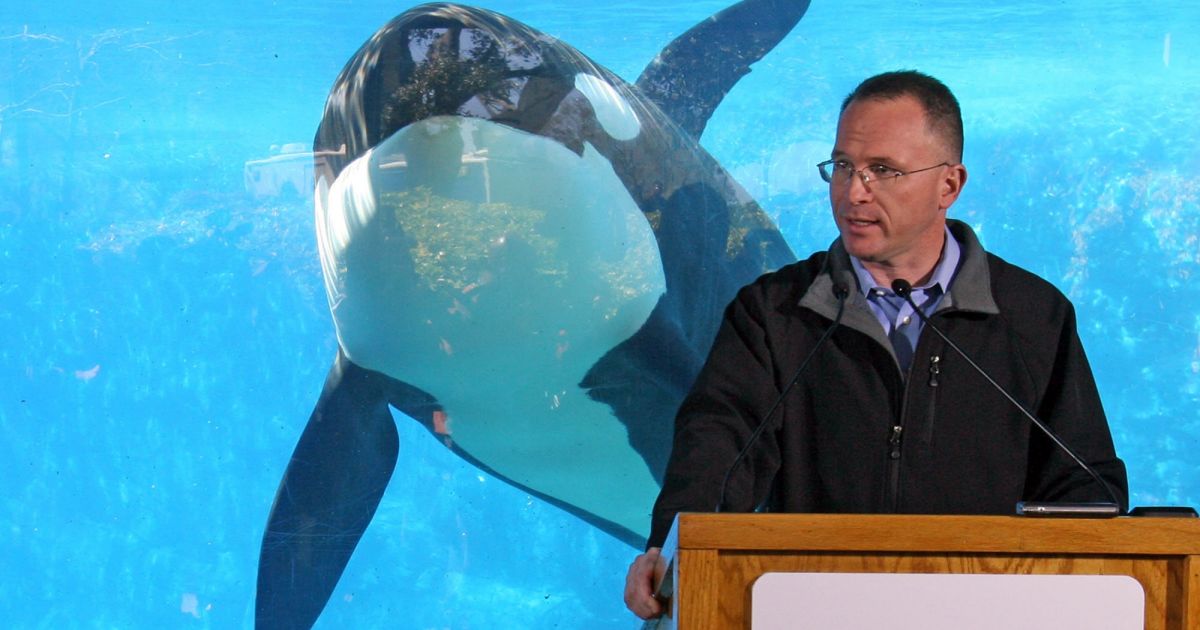 Jim Atchison, président et CEO SeaWorld Parks & Entertainment, à ...