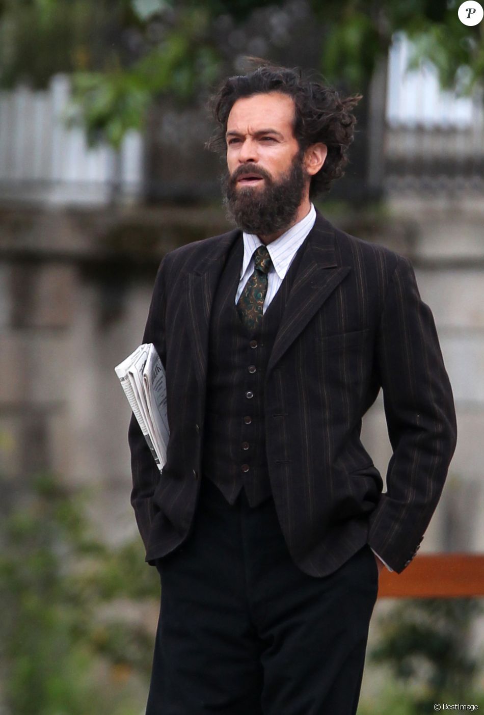 Romain Duris - Tournage du film Cessez-le-feu à Nantes du réalisateur ...