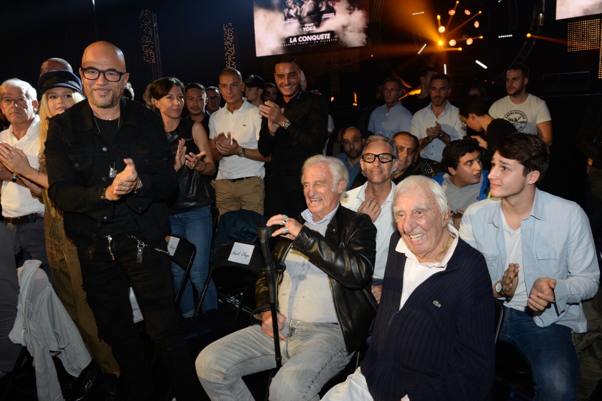 Photo : Pascal Obispo, sa compagne Julie Hantson, Jean-Paul Belmondo ...