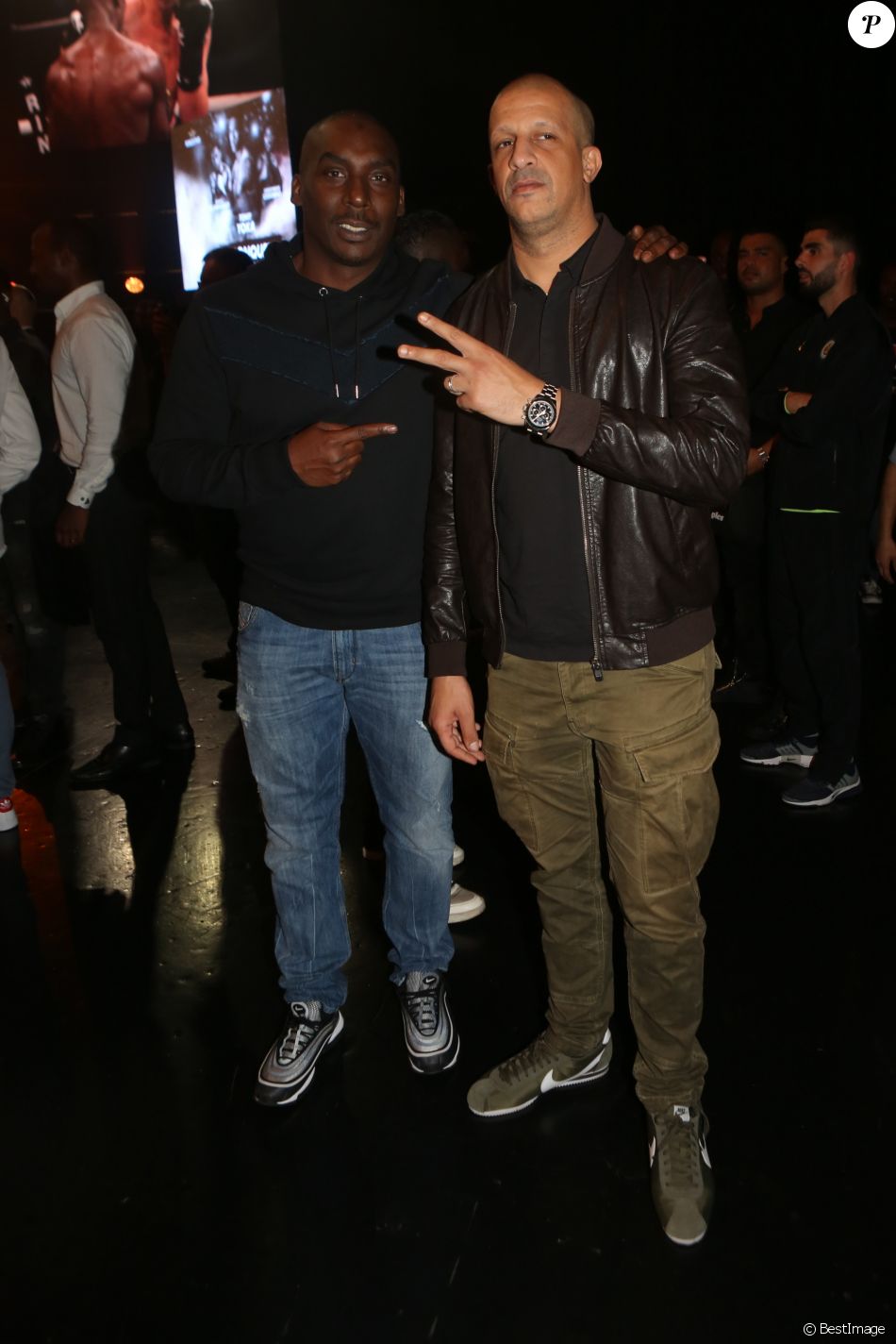Le rappeur Mokobé et le rappeur AP du groupe 113 - Célébrités lors du ...