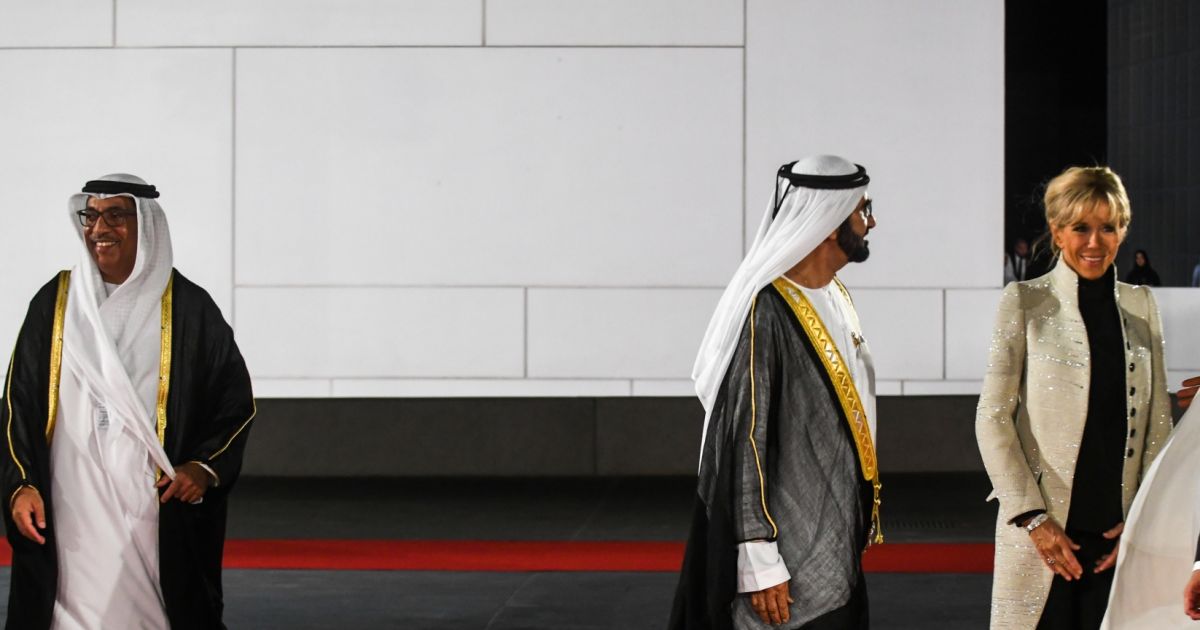 Mohammed bin Rashid Al Maktoum, Emmanuel Macron et Brigitte Macron ...